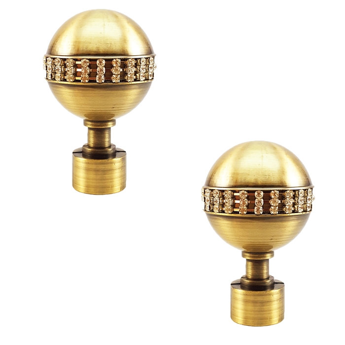 Buy top-quality Antique Brass End Cap online | Curtain Label