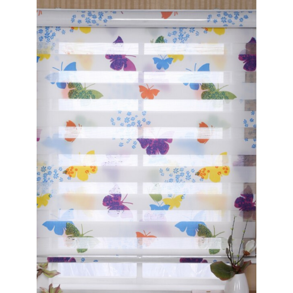 Zebra Blinds - Customized Design Net Fabric - Curtain Label