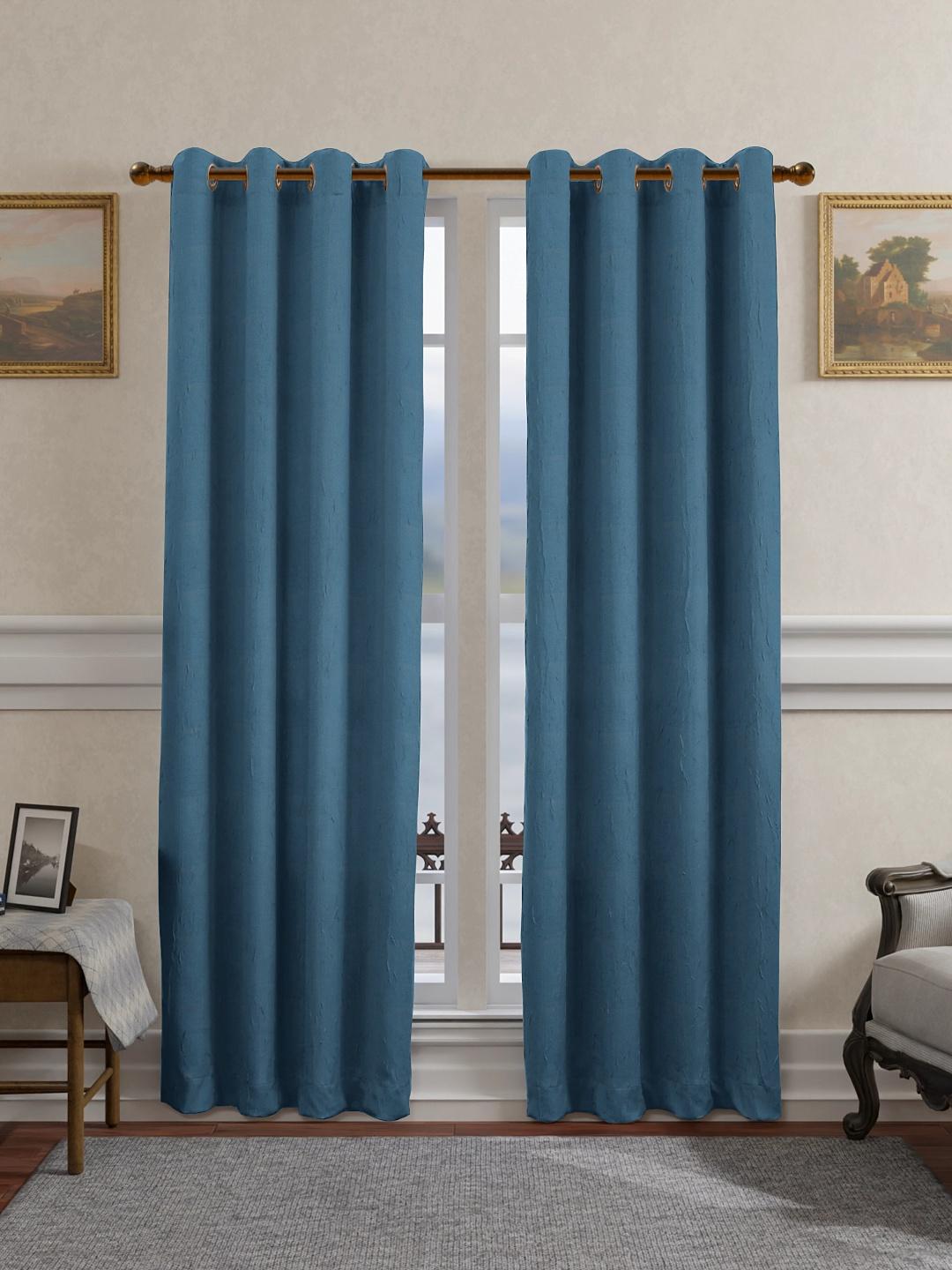 Valeria Curtains - Self Blackout Fabric - Set of 2 - Curtain Label