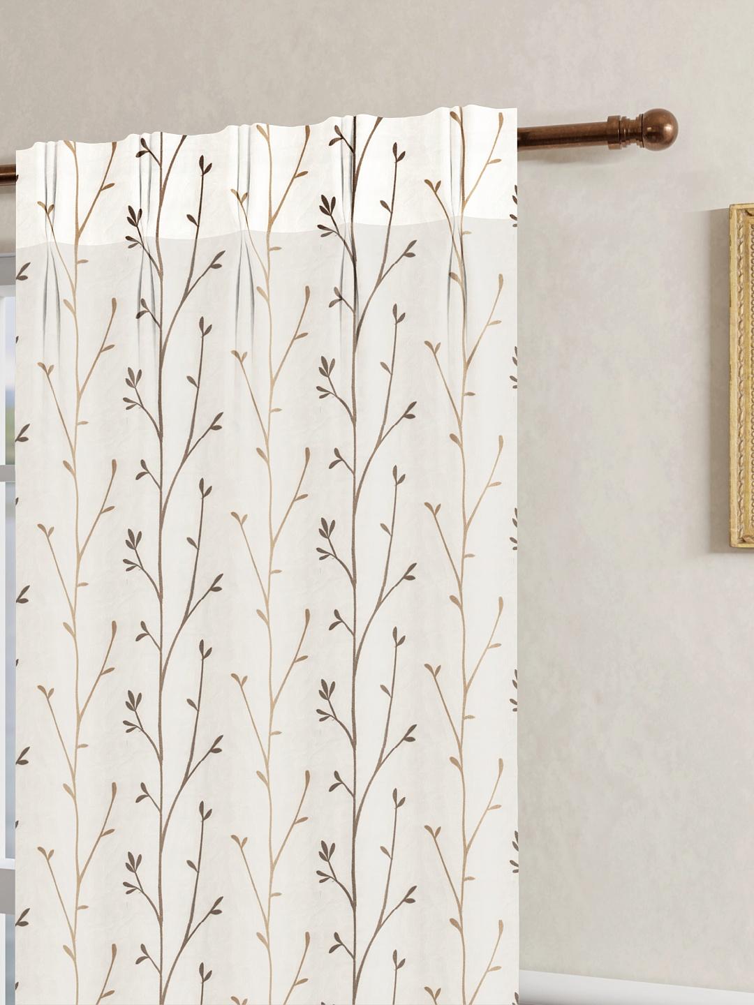 Buy Floral Sheer Embroidered Curtains online | Curtain Label