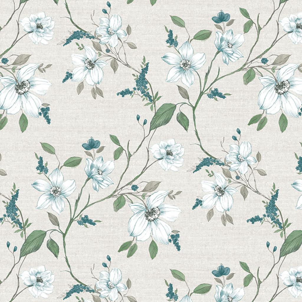 Hana Curtains - Printed Floral Fabric- Customized - Set of 2 - Curtain ...